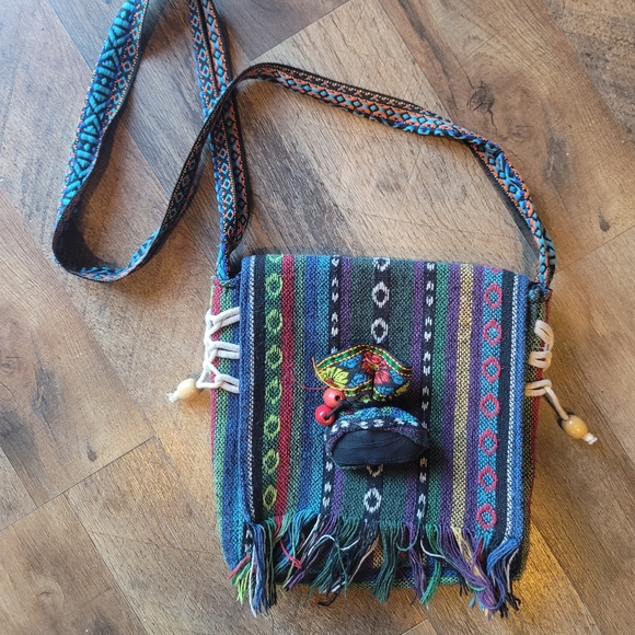 Bags | Bohemian Shoulder Strap Purse Multi Colored | Poshmark